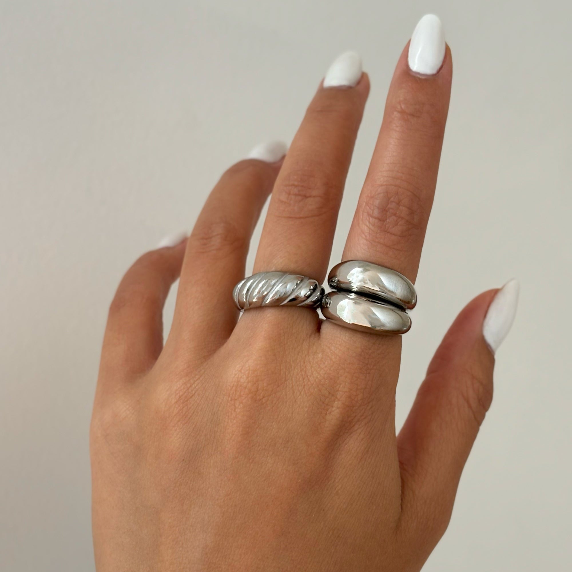 Waterproof Rings - Silver Dome Bubble Dome Ring Sample